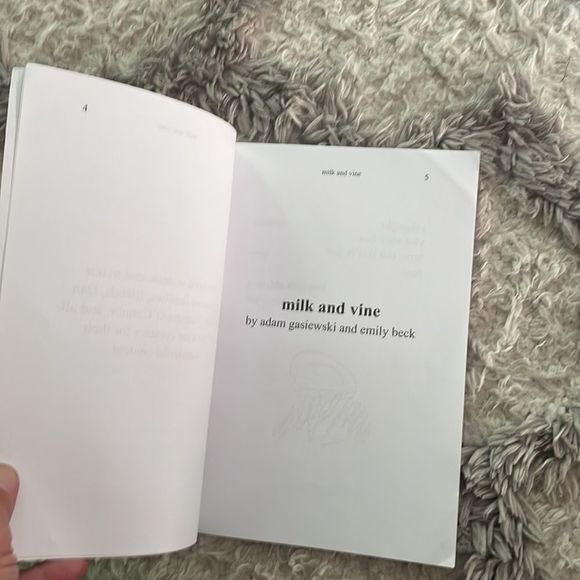 Office | Paperback Book Milk And Vine By Adam Gasiewski And Emily Beck ...